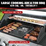 Nice Cooker 4-Burner Propane Gas Grill, 46,790 BTU, Porcelain Cast Iron ...