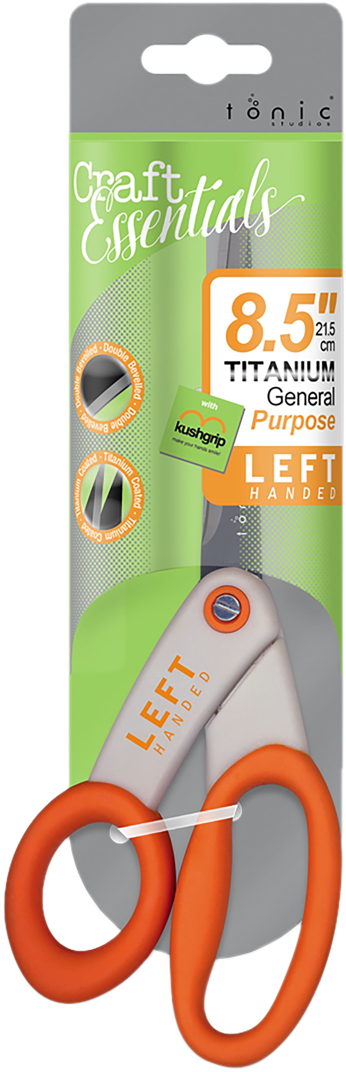 Tonic Studios Kushgrip General Purpose Scissors, 8.5", Left Handed ...