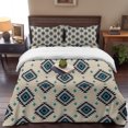 Bohemian Diamond Pattern Duvet Cover Set King Size, Boho Tribal ...
