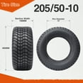 HALBERD 205/50-10 High Land Golf Cart Tires, 4PLY, Tour Max, Suitable ...