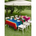 Abstract Mexican Stripes Rectangle Outdoor Tablecloth with Umbrella ...