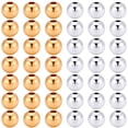 1 Set 200Pcs 2 Colors Brass Spacer Beads Long-Lasting Plated Round ...