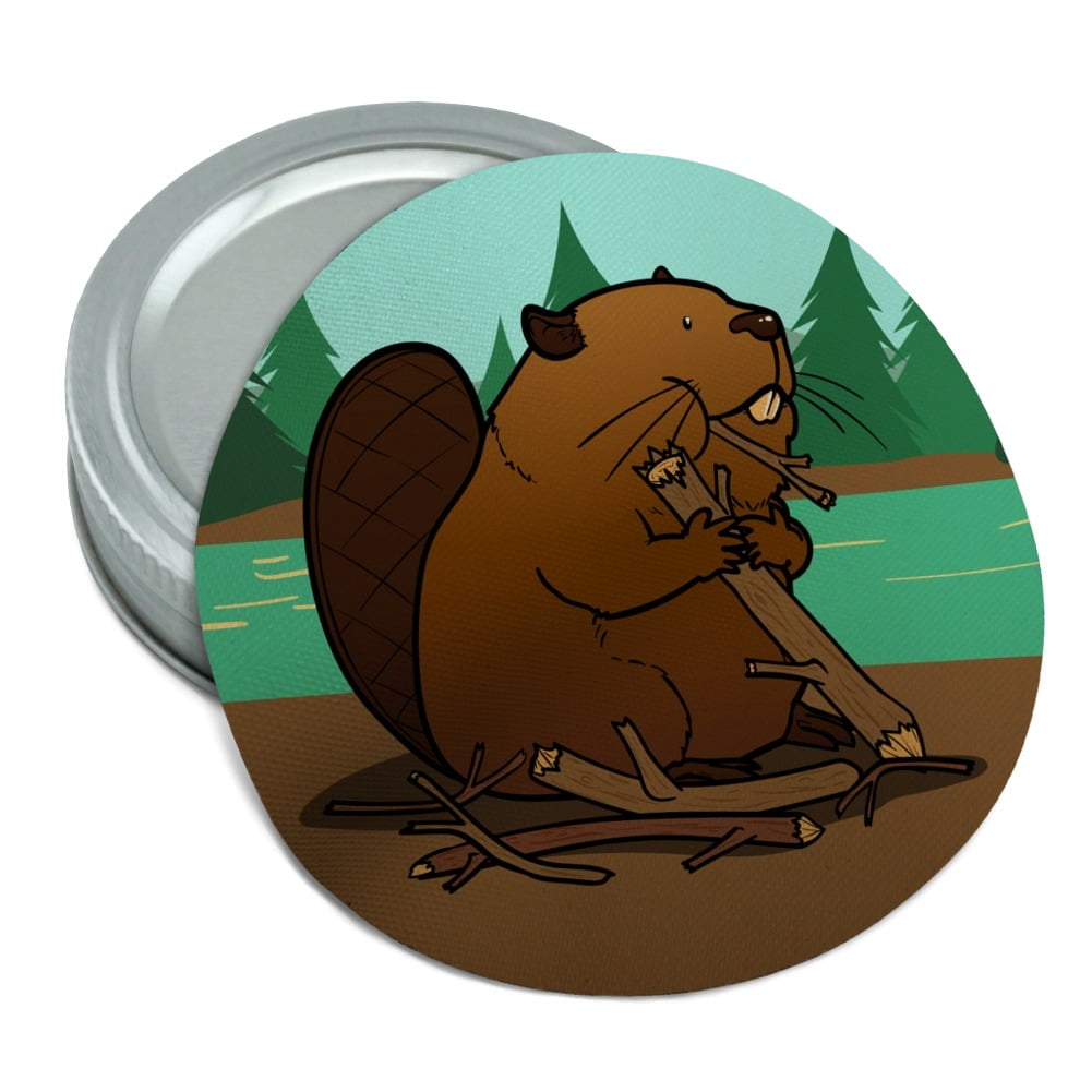 Beaver Chomping Wood Round Rubber Non-Slip Jar Gripper Lid Opener ...