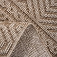 5X7 Geometric Mocha Area Rug, Stain-Resistant Synthetic Fibers ...