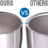 Cupture Vacuum Insulated Pint Cup - 16 oz 2pk (chrome/quilted ...