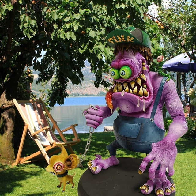 Angry Big Mouth Monster Statue,Angry Monster Freak-Spooky Halloween ...