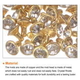 50pcs Crystal Rivets 7mm Rhinestone Rivets Rapid Stud Rivets for ...