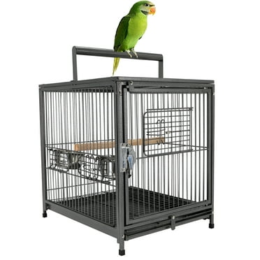 Durable Heavy Duty Travel Veterinary Bird Parrot Carrier Cage With ...