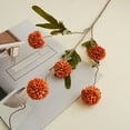FUYPSE 2026 New Arrivals Fall Flowers, Burnt Orange Faux Kiku Flowers ...