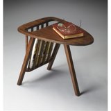 Home Square Modern Magazine Table in Aged Brown - Set of 2 - Walmart.com