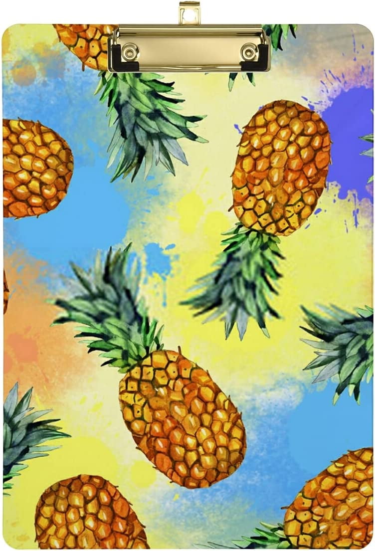 FMSHPON Fruit Pineapple Clipboard Hardboard Wood Nursing Clip Board and ...
