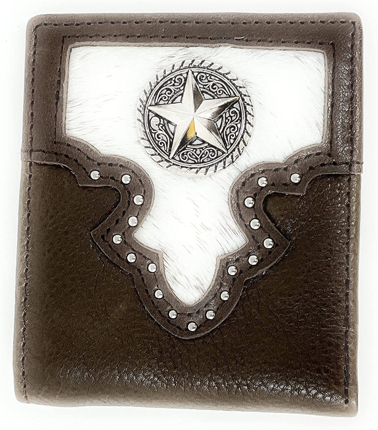 Western Genuine Woven Leather Cowhide Mens Bifold Short Wallet in Multi ...