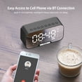 Leyfeng Alarm Clock, Digital Mirror Alarm Clock with BT Speaker & FM ...