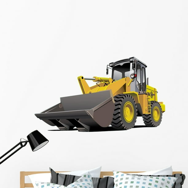 Big Lifter Bulldozer Construction Wall Decal Sticker, Wallmonkeys Peel ...