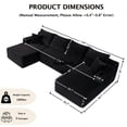 ShiKeyi 134" Modular U-Shaped Cloud Sofa, 5-Seater Corduroy Sectional ...