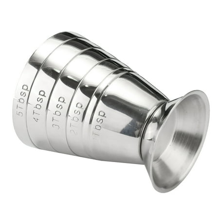 0.5-2.5oz Stainless Steel Multi Level Measure Cup For Bar Craft Pourer ...