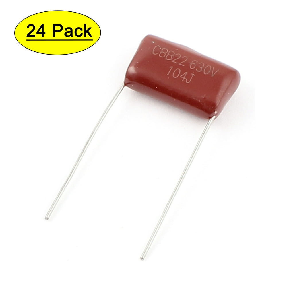 24pcs 630V 0.1uF Polypropylene Film Capacitor CBB22 - Walmart.com ...