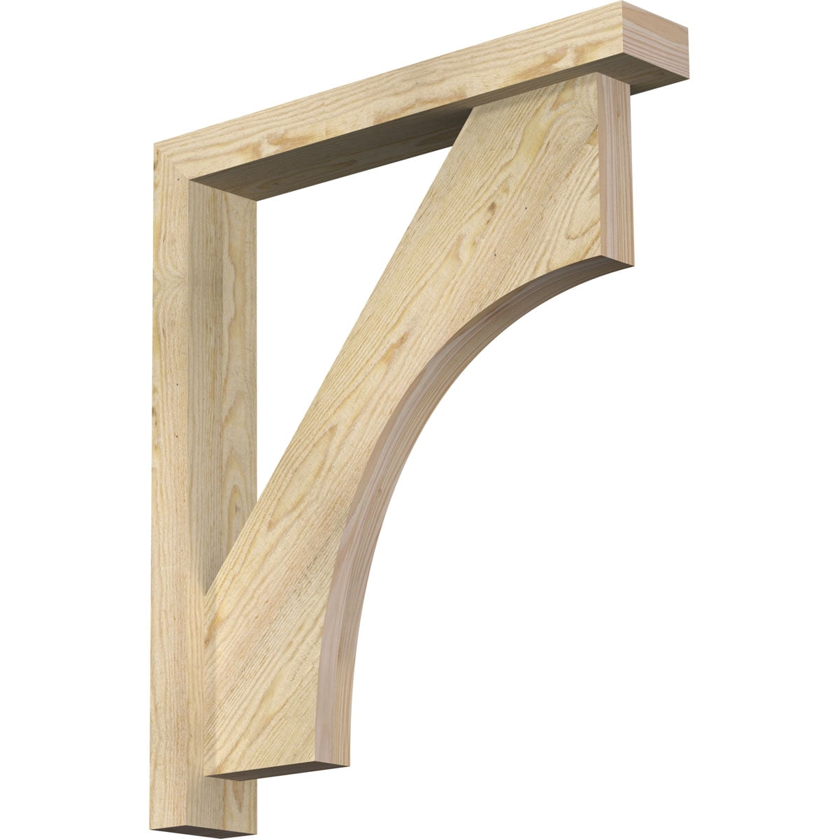 Ekena Millwork 4"W x 24"D x 28"H Westlake Block Rough Sawn Bracket w ...
