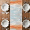 Blue Heron Dining Table Runner, Coastal Ocean Waves Bird Water Splash ...