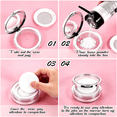 RAGUPEL 2 Pcs Loose Powder Container with Puff 0.17/0.7 Oz Reusable ...