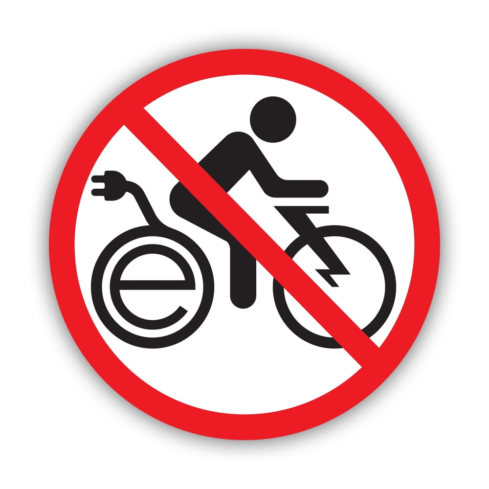 No E-Bikes Sticker Decal - Self Adhesive Vinyl - Weatherproof - Made in ...