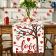 C Long Heart Art Table Runner Polyester With Soft Touch, Washable ...