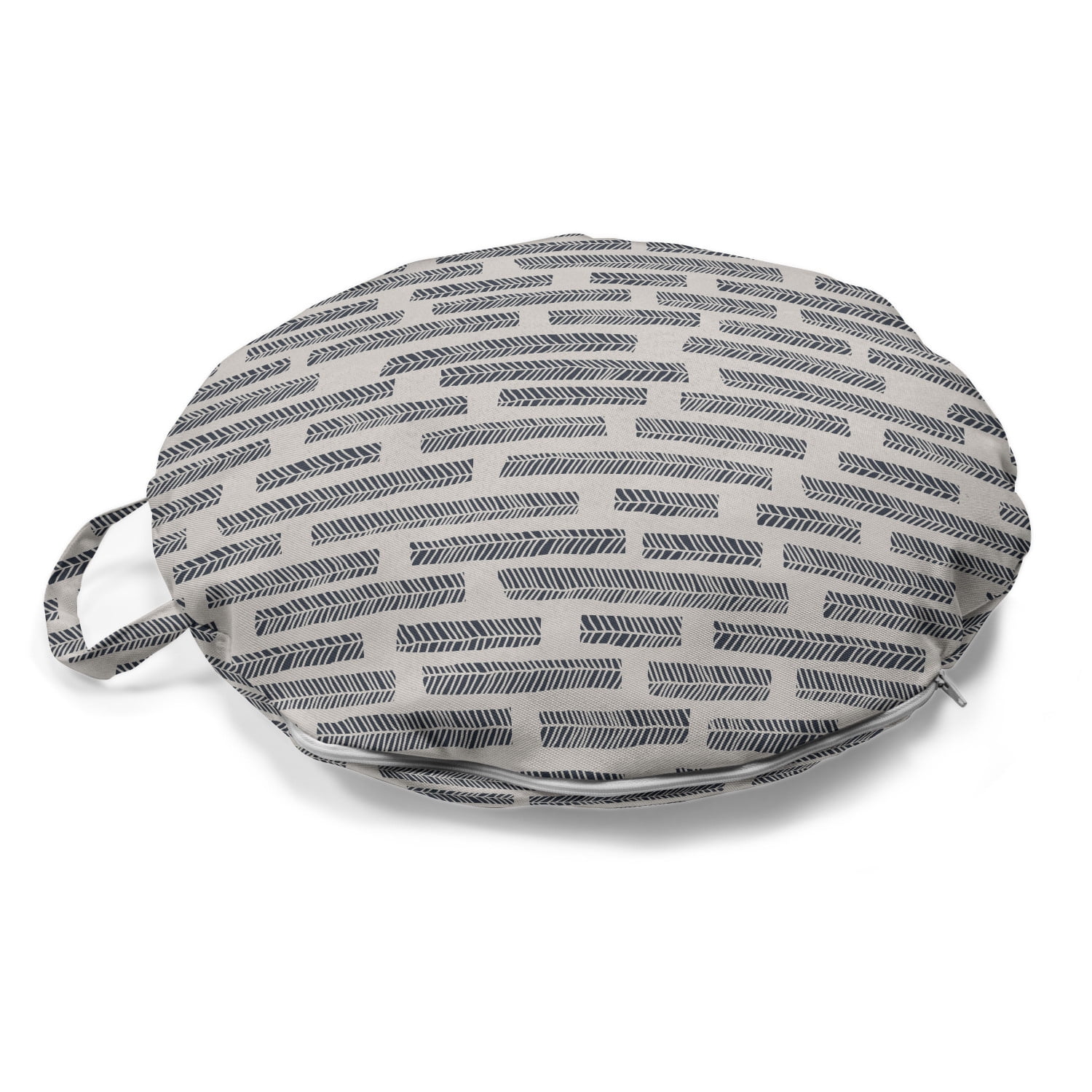 Tribal Round Floor Cushion with Handle, Traditional Aboriginal Art with ...