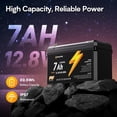 12V 7Ah Lithium LiFePO4 Deep Cycle , 5000+ Cycles, IP67 Lithium Iron ...