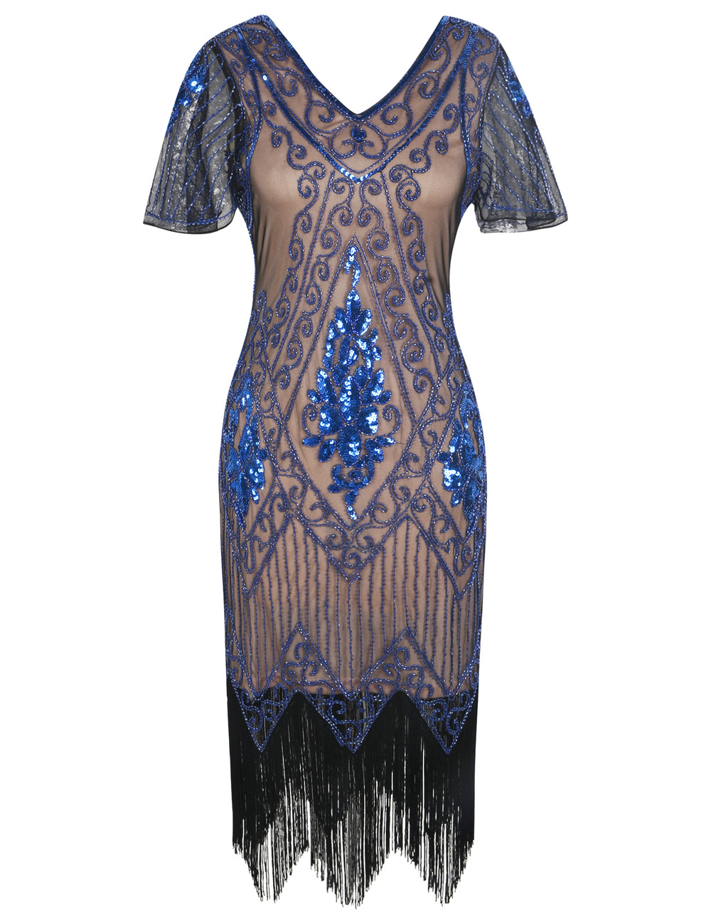 PrettyGuide Women's 1920s Dress Sequin Art Deco Flapper Dress with ...