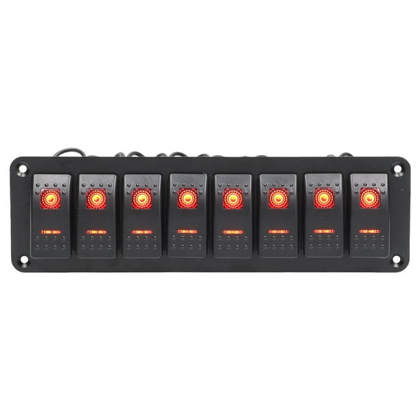 Gang Rocker Switch,8 Gang Rocker Switch Gang Switch Panel LED Switch ...