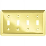 Franklin Brass Rounded Corner Quad Switch Wall Plate, Available in ...