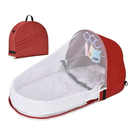 Baby Travel Cot with Mosquito Net and Awning Portable Baby Cot Changing ...