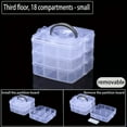 3 Tier 18-Grid Transparent Adjustable Stackable Compartment Slot ...