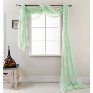 Solid Sheer Window Scarf | Decotex - Walmart.com