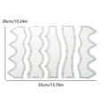 YIGSECU 5 Pcs Acrylic Quilting Ruler Wave Edges Ruler Clear Quilting ...
