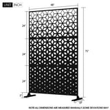 Metal Privacy Screen Wall Decoration Free Standing-6.3 ft. H X 4 ft. W ...