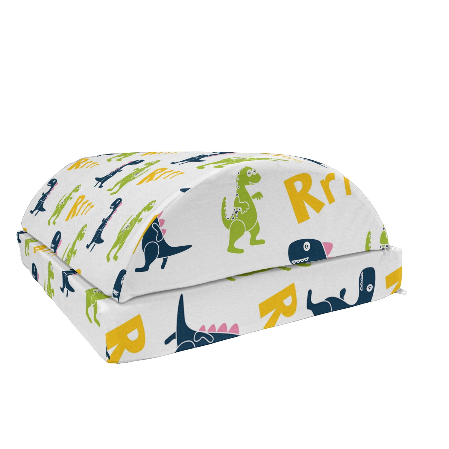 Dinosaur Party Foot Rest, Happy Cartoon Dino Reptile Rrrr Text on Plain ...