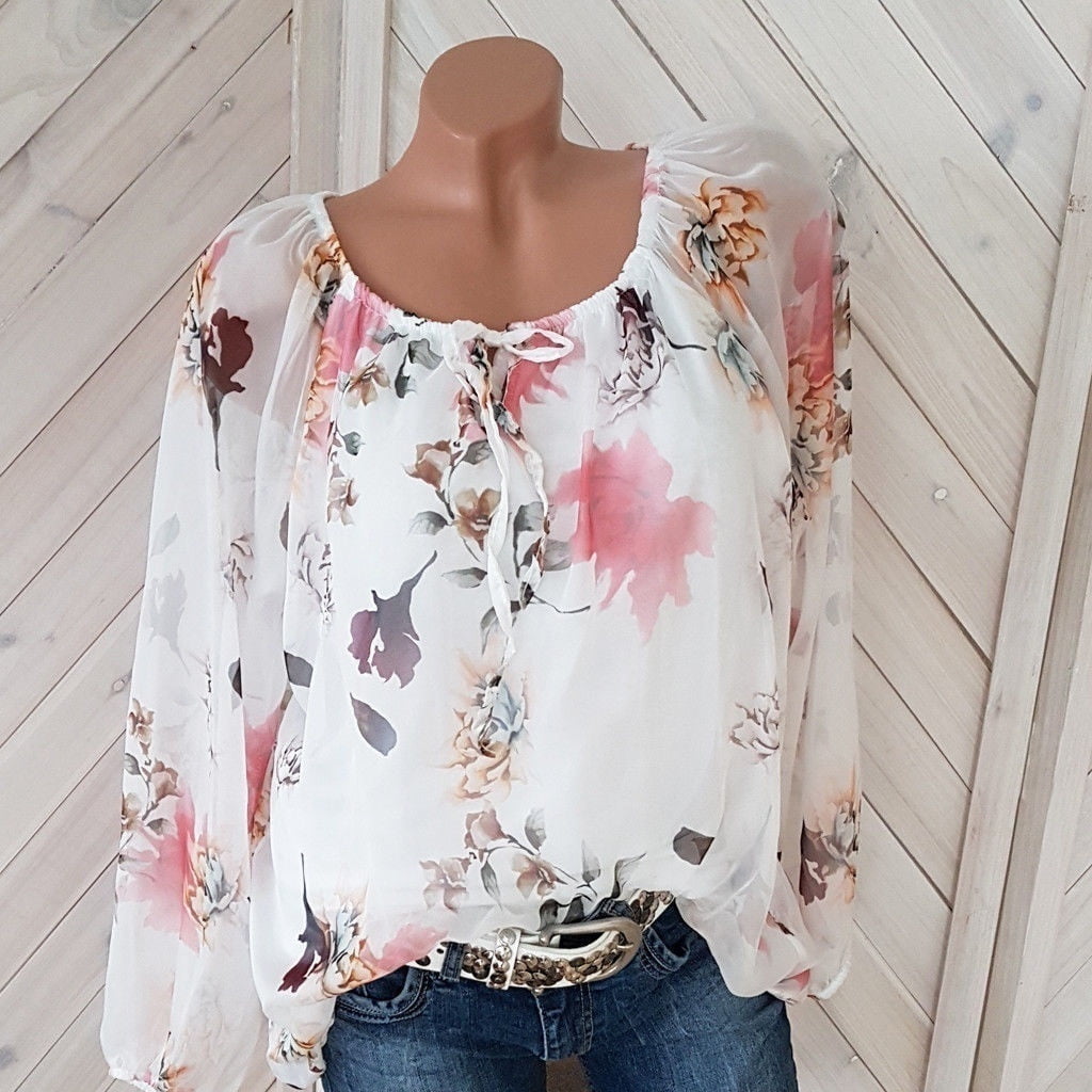 Click here for Htscf Women Trendy Long Sleeve Chiffon Off Shoulde... prices