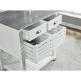 Mobile Rolling Kitchen Island Trolley with Marble Top, Drawer & Slide ...