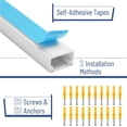 Bates- Cord Cover Raceway Kit, 157in Cable Hider - Walmart.com