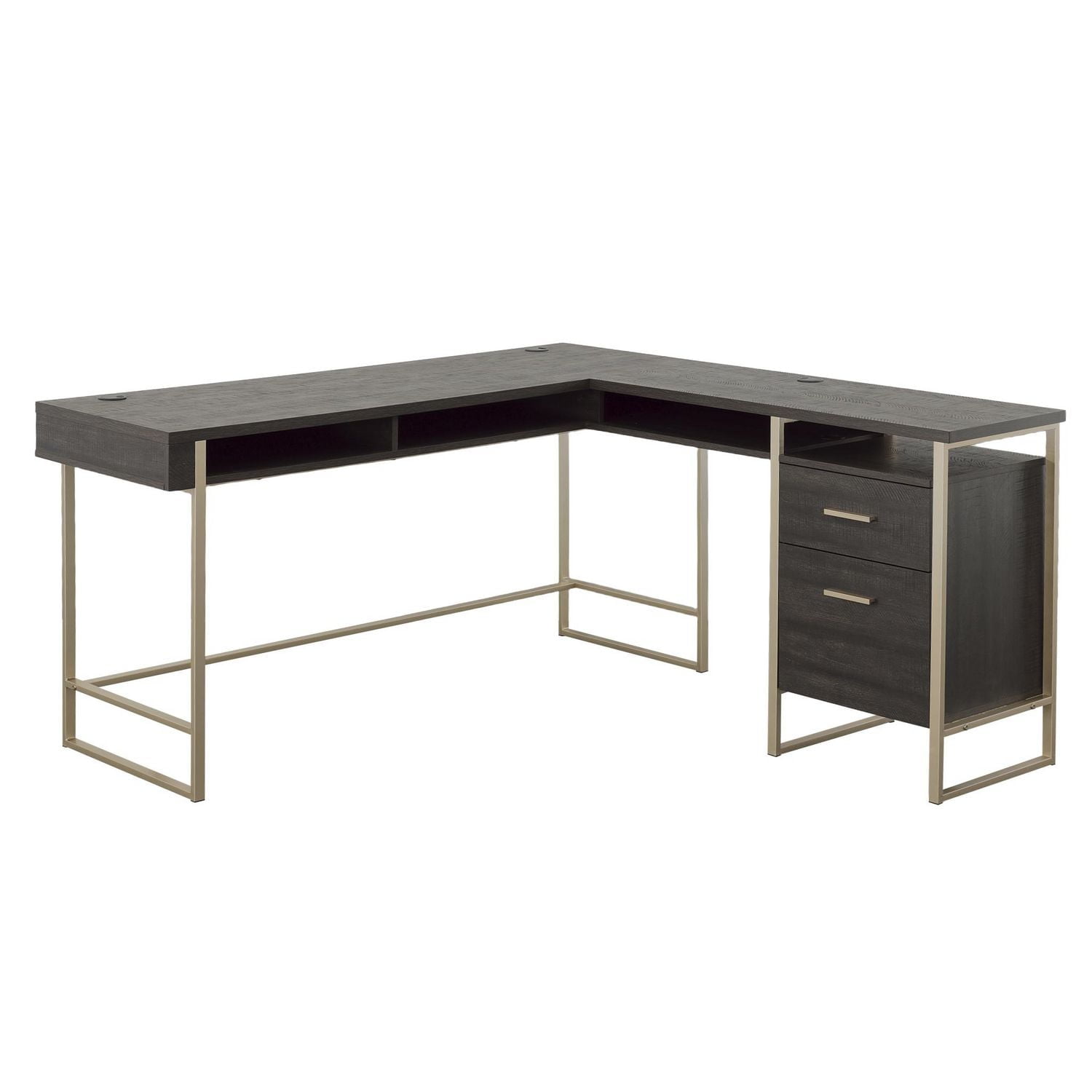 Click here for Sauder Walter Heights L-Desk  Blade Walnut  433372 prices