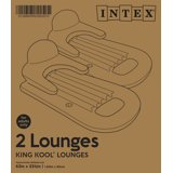 Intex Unisex Inflatable King Kool Pool and Lake Float, Blue and Silver ...