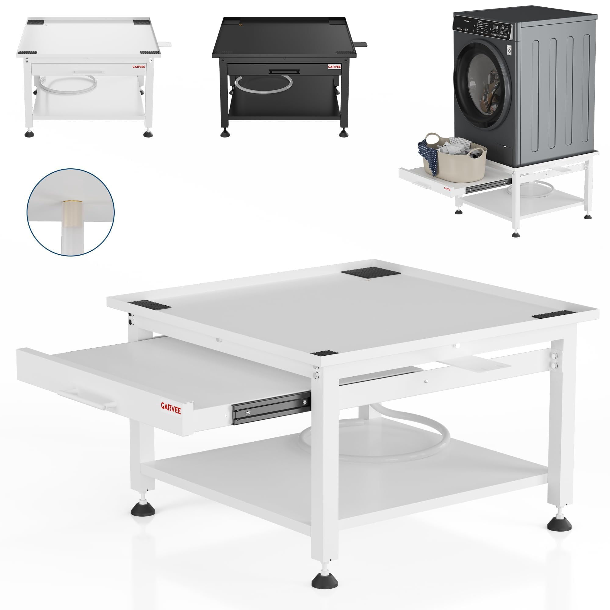 Click here for Beesclover Washer And Dryer Pedestals With Pullout... prices