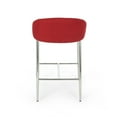 Set of 2 Red and Silver Contemporary Counter Stools 29.5" - Walmart.com
