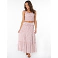 Celebrity Pink Women's and Women's Plus Floral Print Tiered Maxi Skirt ...