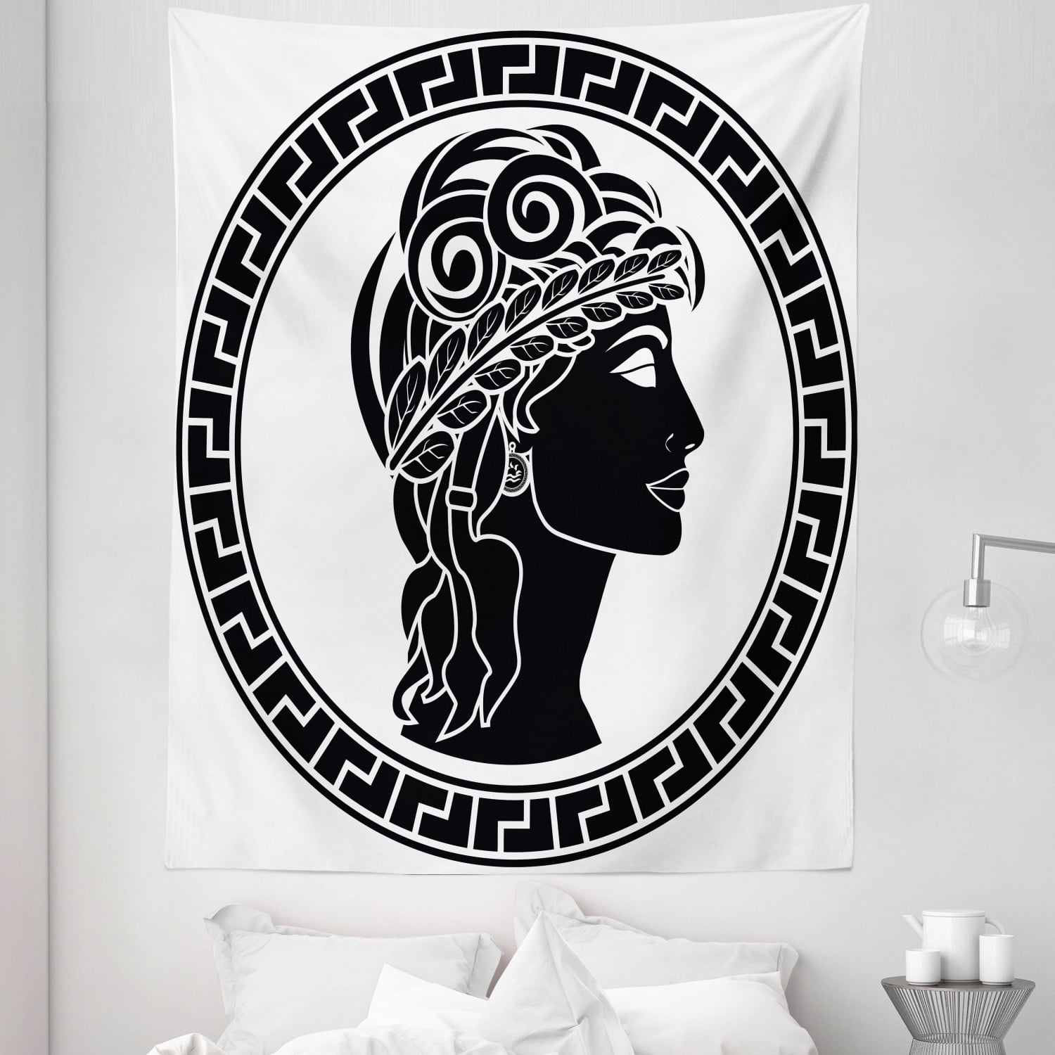Retro Tapestry, Classic Stencil Antique Period Roman Folk Woman Muse ...