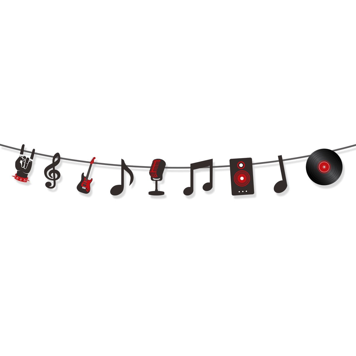Click here for Cimaxic Party 2 Sets Music Note Garland Banner Mus... prices