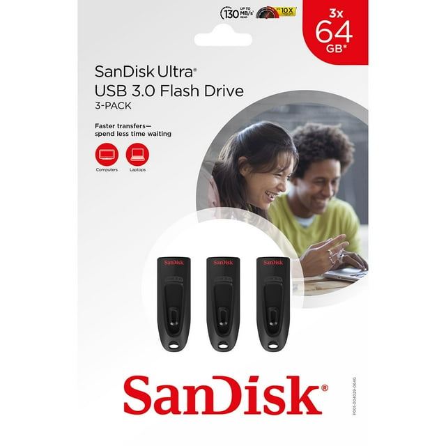 SanDisk 64GB Ultra USB 3.0 Flash Drive 3-pk. - Samsclub.com