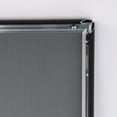 M&T Displays Snap Poster Frame 24x48 Inch Black 1" Aluminum Front Loading Wall Mounting Picture ...