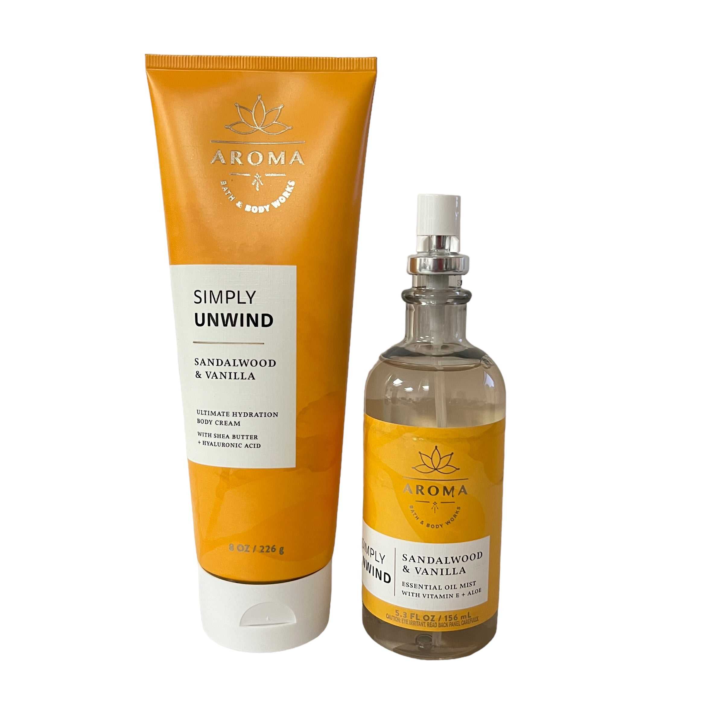 Bath and Body Works Aromatherapy Simply Unwind Sandalwood Vanilla ...